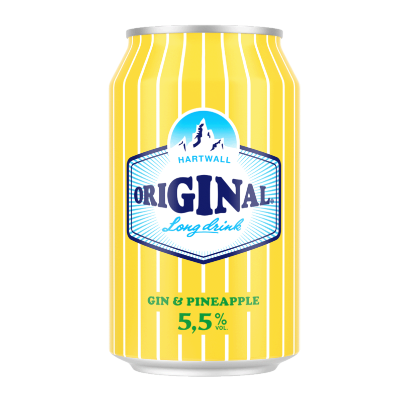 Hartwall Original Long Drink Pineapple, 24-pack